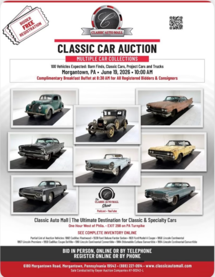Classic Auto Auction - Live Event with Online Bidding - Morgantown ...